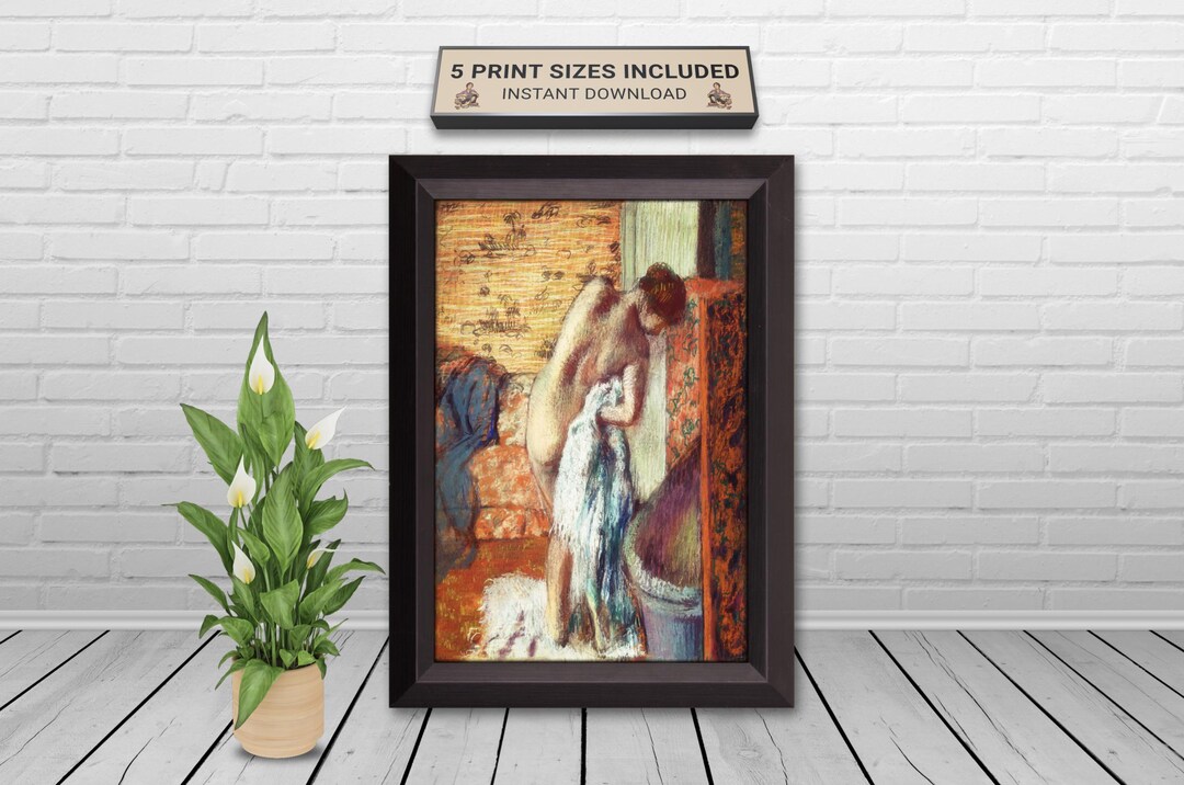 Nude Fine Art Oil Painting by Edgar Degas, French Impressionist Artist ...