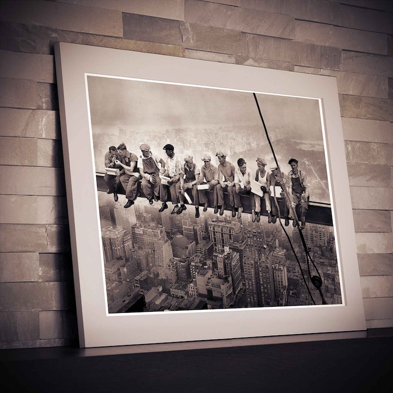 1930s NYC Iron Workers Lunch Atop Skyscraper Photo (digital Download ...