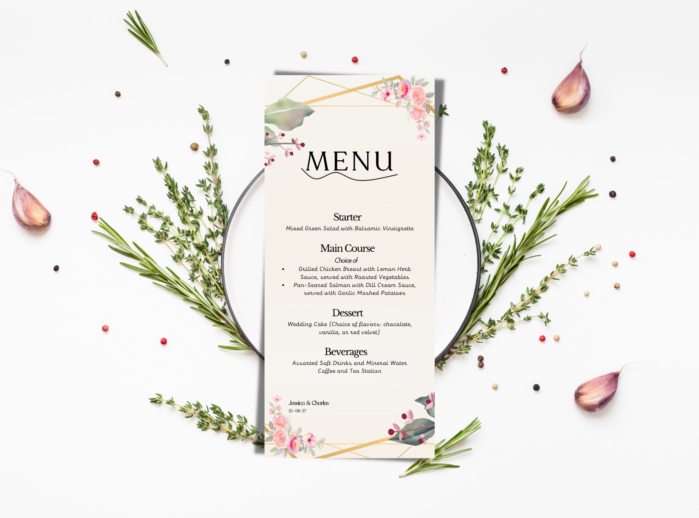 Boho Wedding Menu Template Bridal Shower Party Menu Boho - Etsy