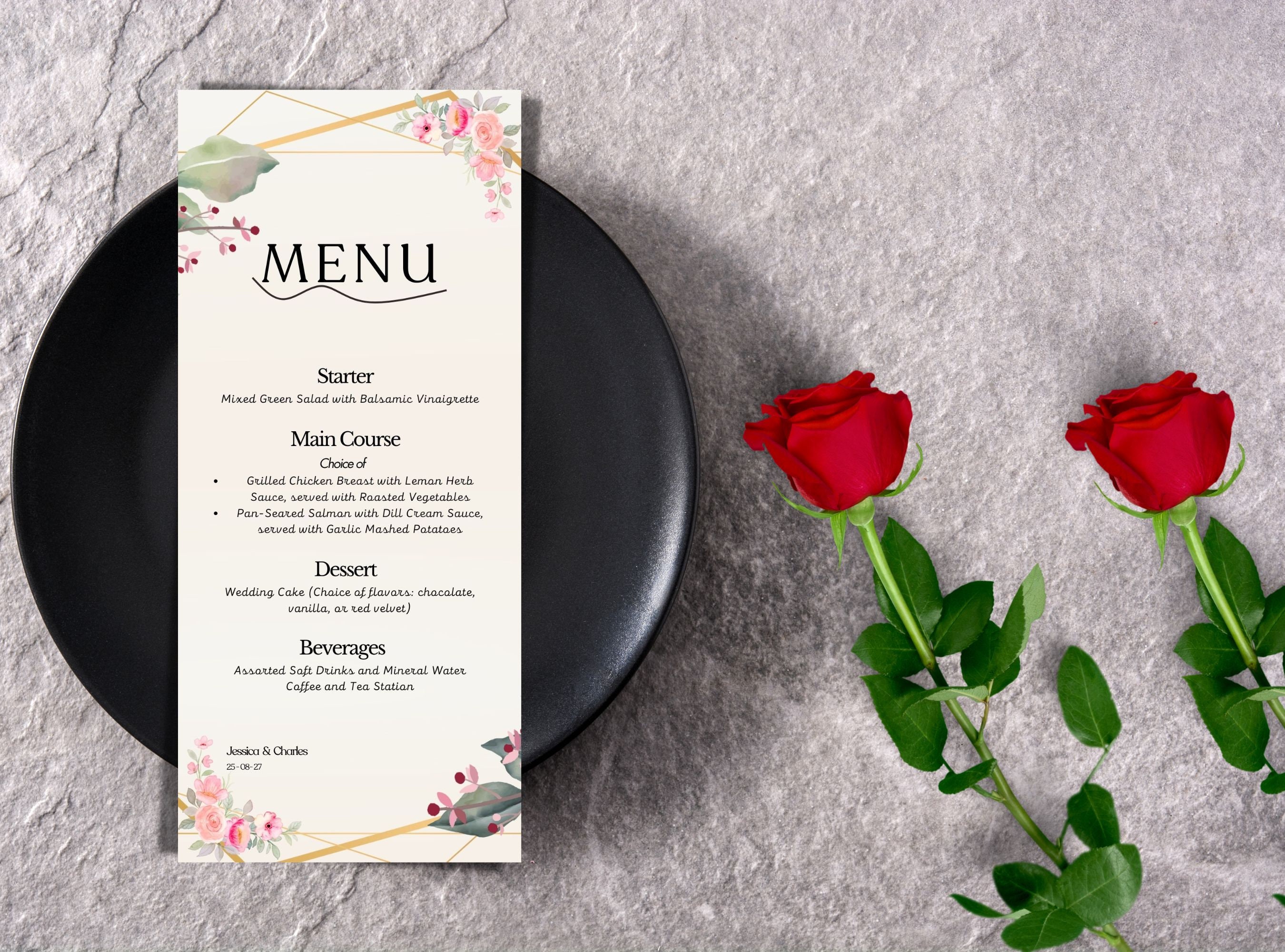 Boho Wedding Menu Template Bridal Shower Party Menu Boho - Etsy
