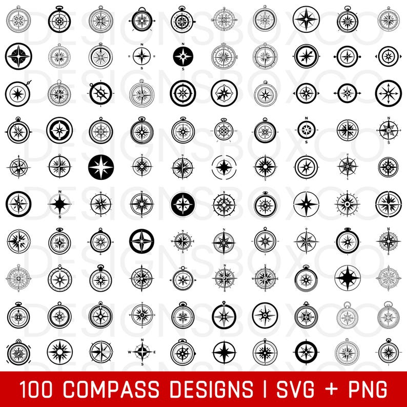 Compass SVG Bundle Compass PNG Bundle Compass Clipart Compass SVG Cut ...