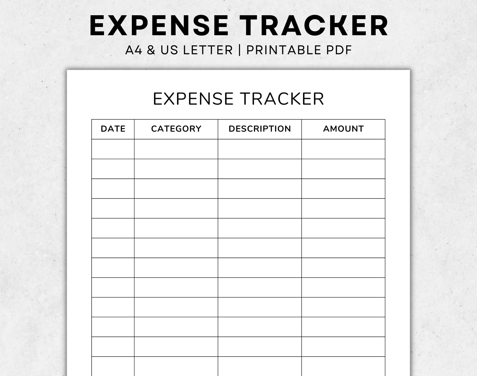 Expense Tracker Printable - Expense Sheet - Expense Log - Spending ...