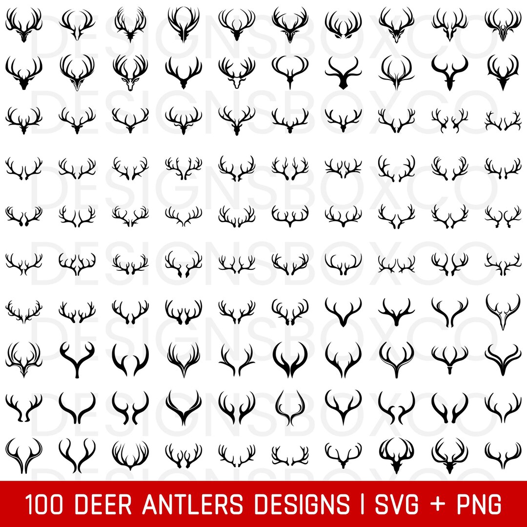 Deer Antlers SVG Bundle - Deer Antlers PNG Bundle - Deer Antlers ...