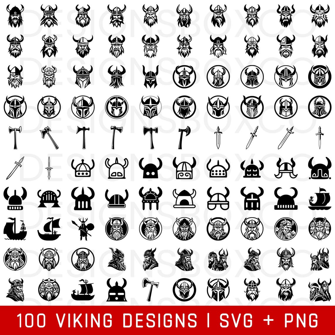 Viking SVG Bundle - Viking PNG Bundle - Viking Clipart - Viking SVG Cut ...