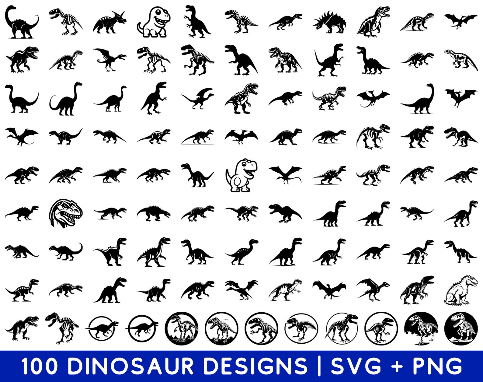 Dinosaur SVG Bundle Dinosaur PNG Bundle Dinosaur Clipart Dinosaur SVG ...