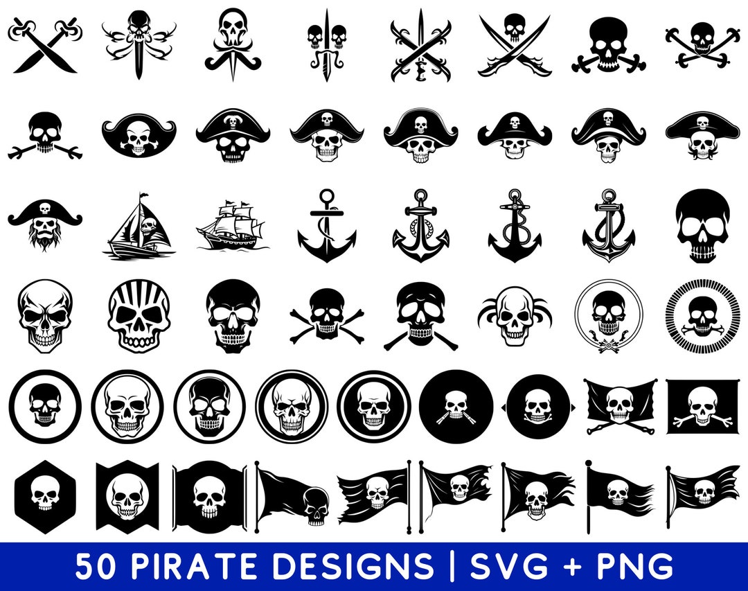 Pirate SVG Bundle Pirate PNG Bundle Pirate Clipart - Etsy