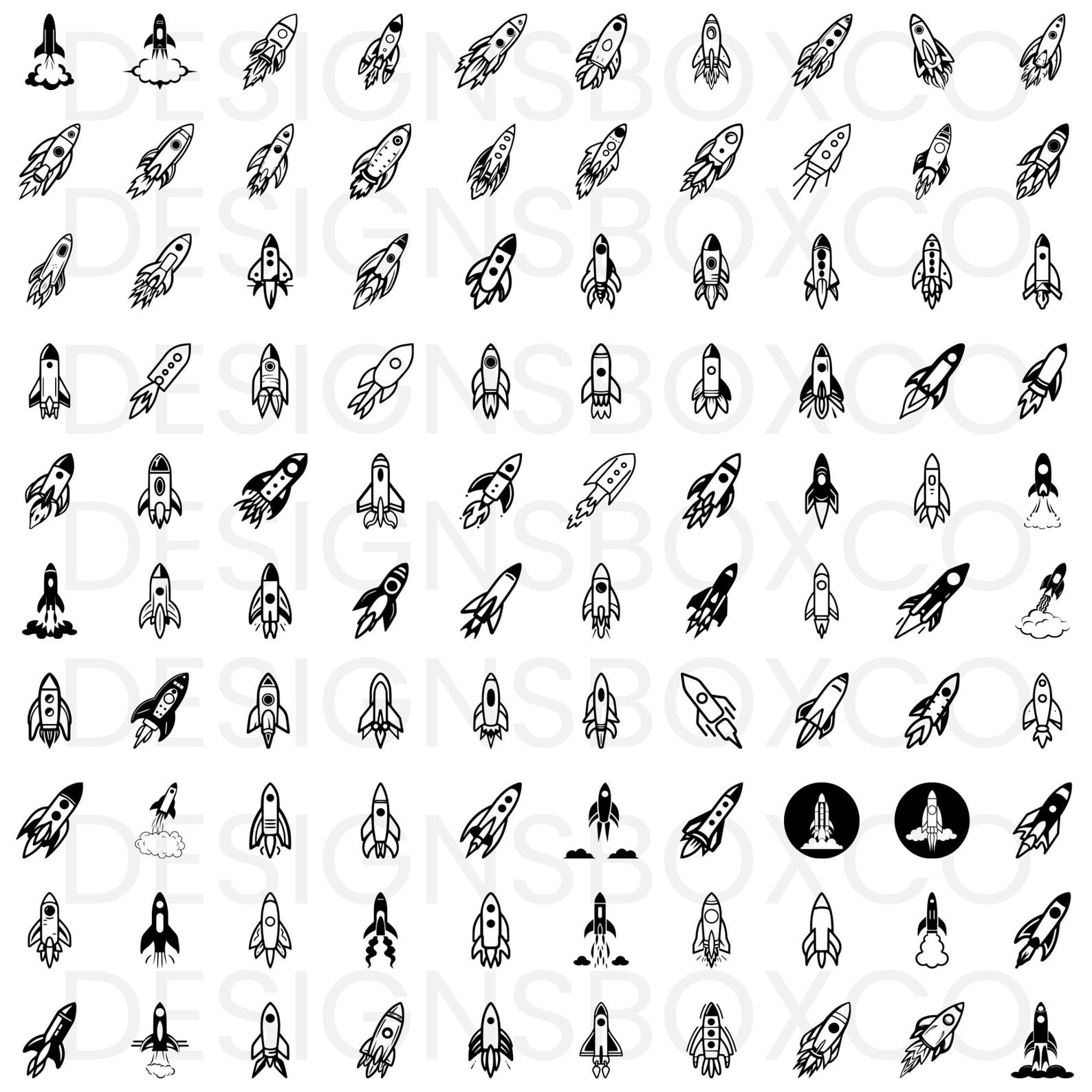 Rocket SVG Bundle - Rocket PNG Bundle - Rocket Clipart - Rocket SVG Cut ...