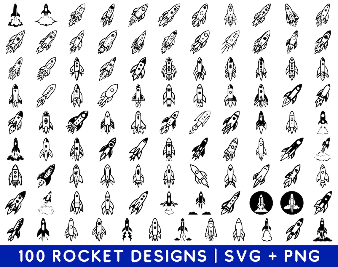 Rocket SVG Bundle Rocket PNG Bundle Rocket Clipart Rocket SVG Cut Files ...