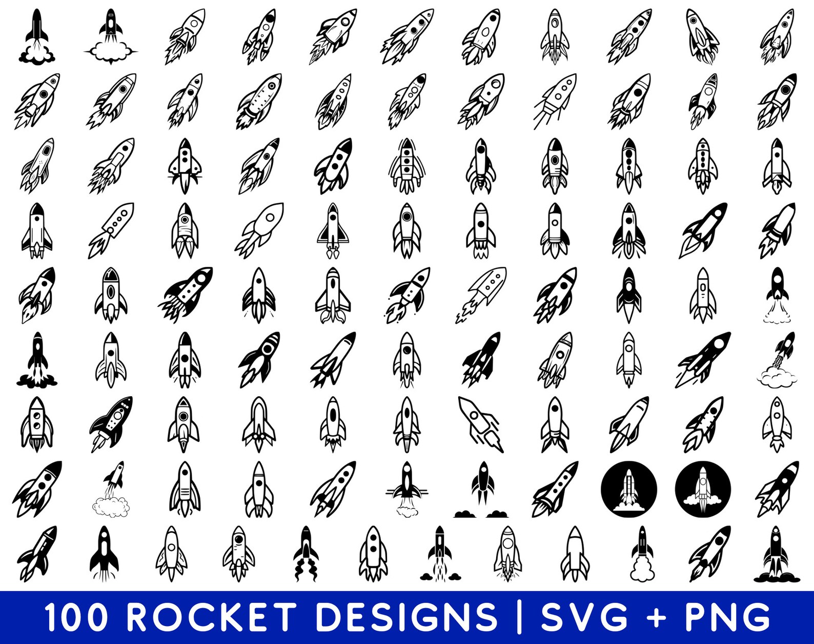 Rocket SVG Bundle Rocket PNG Bundle Rocket Clipart Rocket SVG Cut Files ...