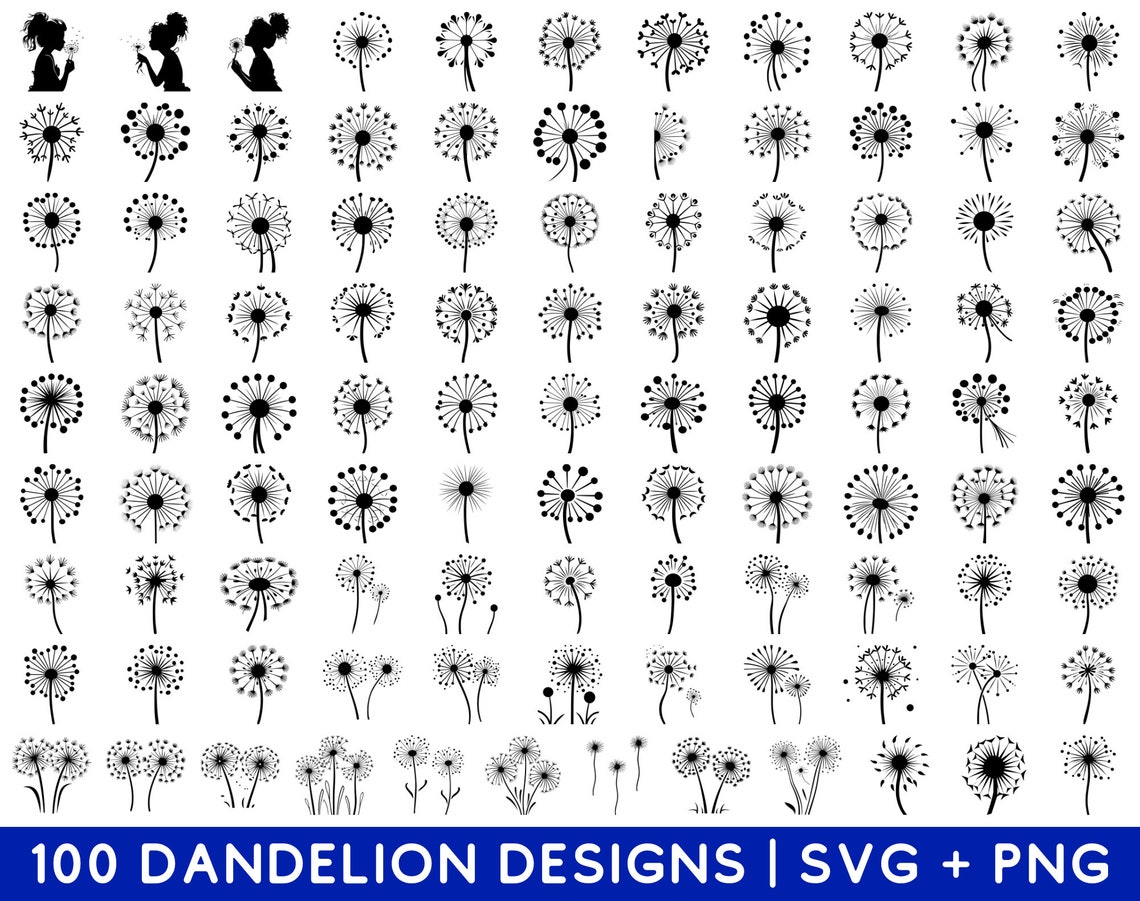 Dandelion SVG Bundle Dandelion PNG Bundle Dandelion Clipart Dandelion ...