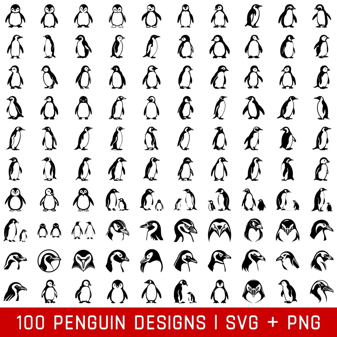 Penguin SVG Bundle Penguin PNG Bundle Penguin Clipart Penguin SVG Cut ...
