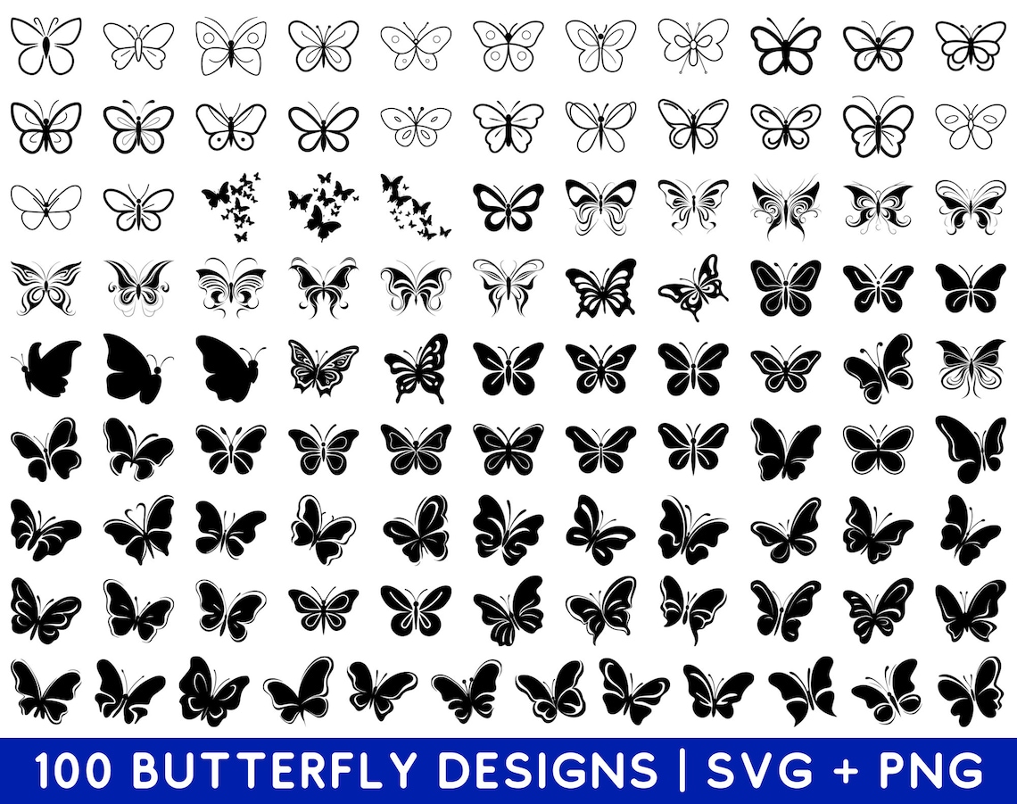 Butterfly SVG Bundle Butterfly PNG Bundle Butterfly Clipart Butterfly ...