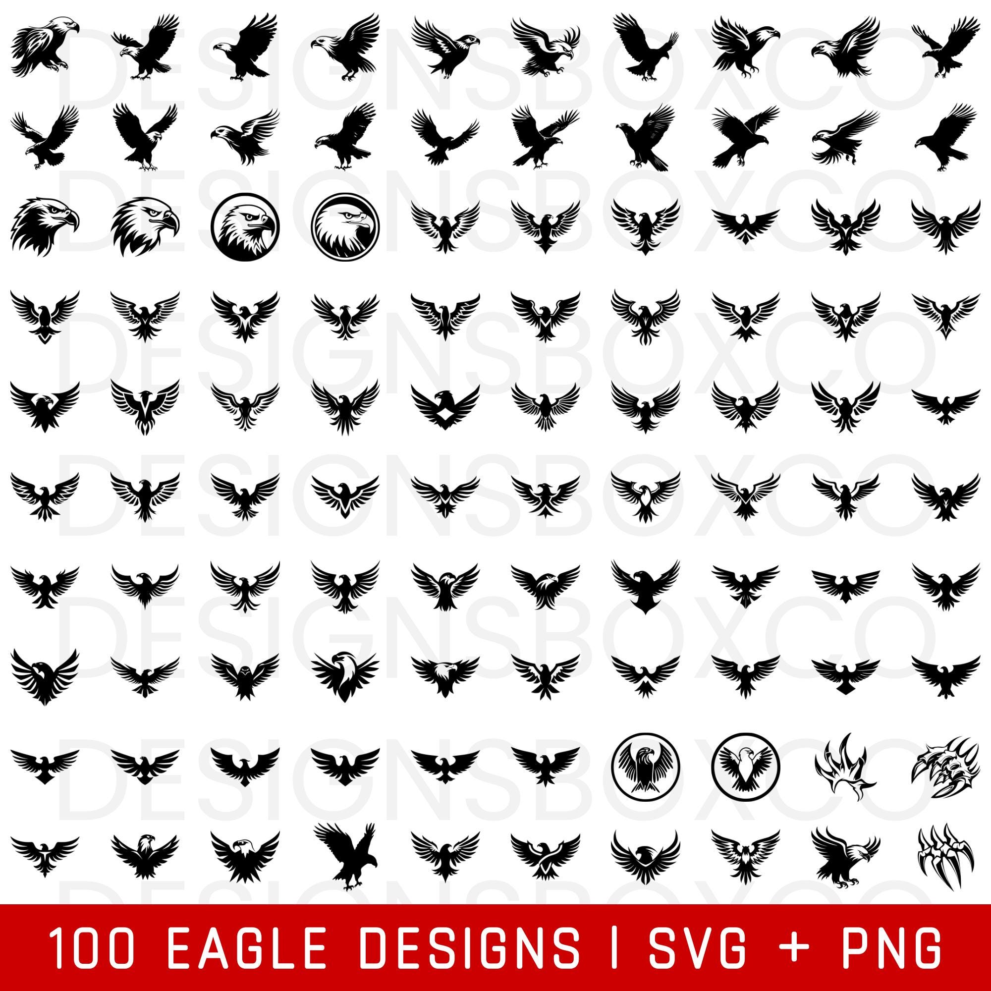 Eagle SVG Bundle - Eagle PNG Bundle - Eagle Clipart - Eagle SVG Cut ...