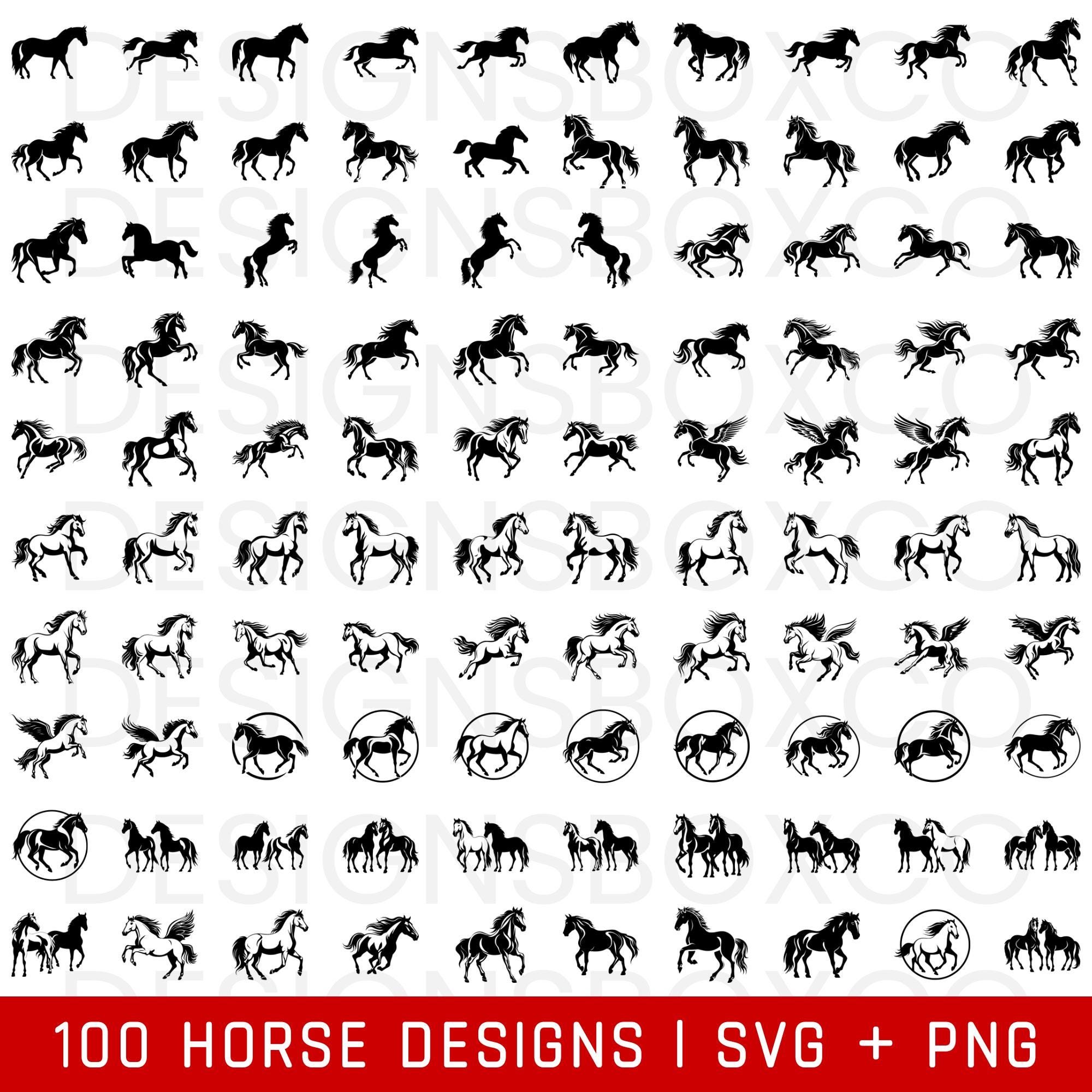 Horse SVG Bundle - Horse PNG Bundle - Horse Clipart - Horse SVG Cut ...