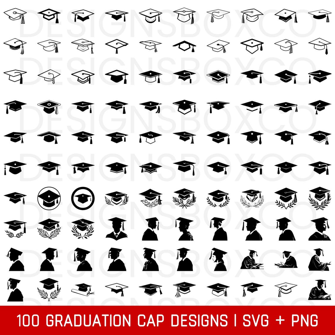 Graduation Cap SVG Bundle - Graduation Cap PNG Bundle - Graduation Cap ...