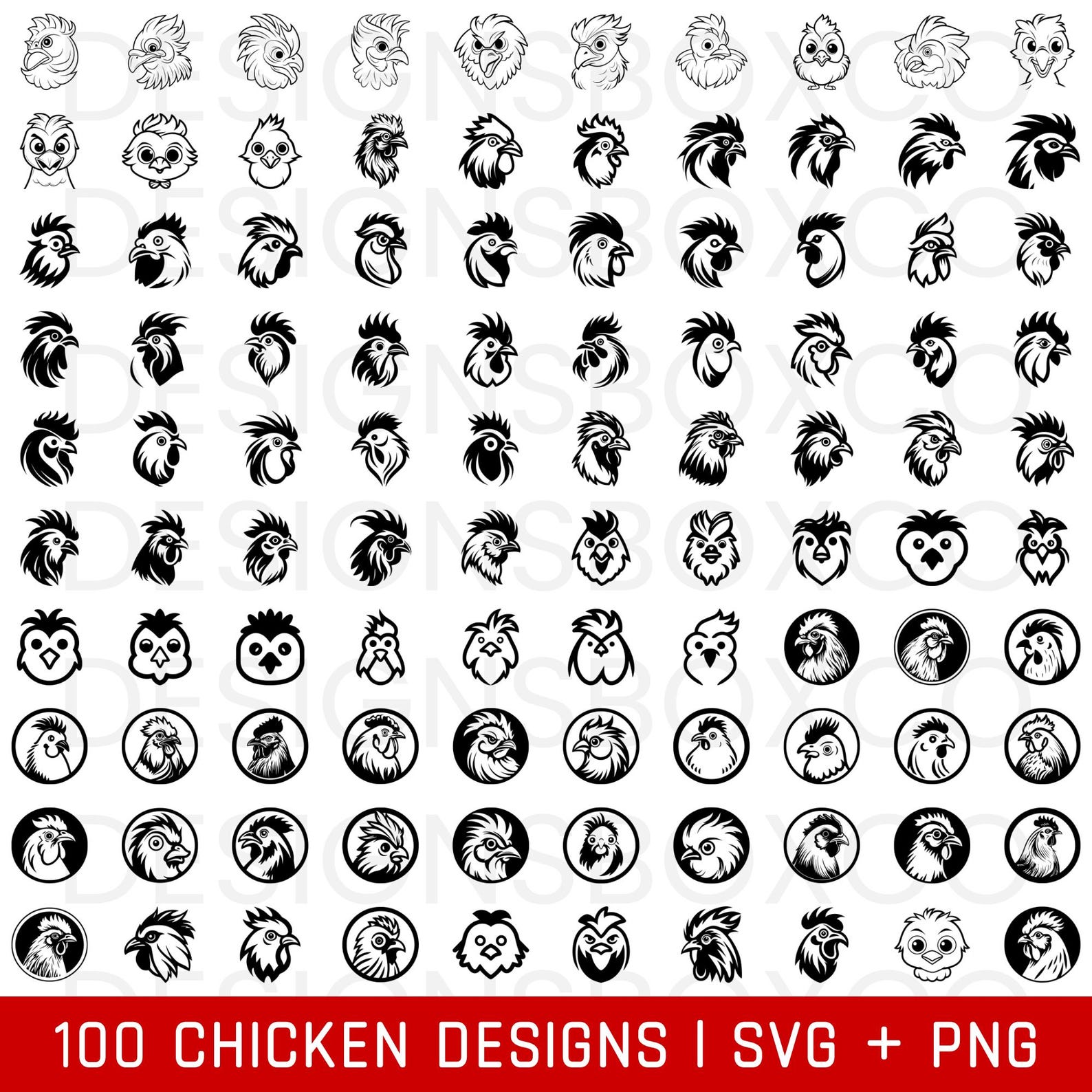 Chicken SVG Bundle Chicken PNG Bundle Chicken Clipart Chicken SVG Cut ...