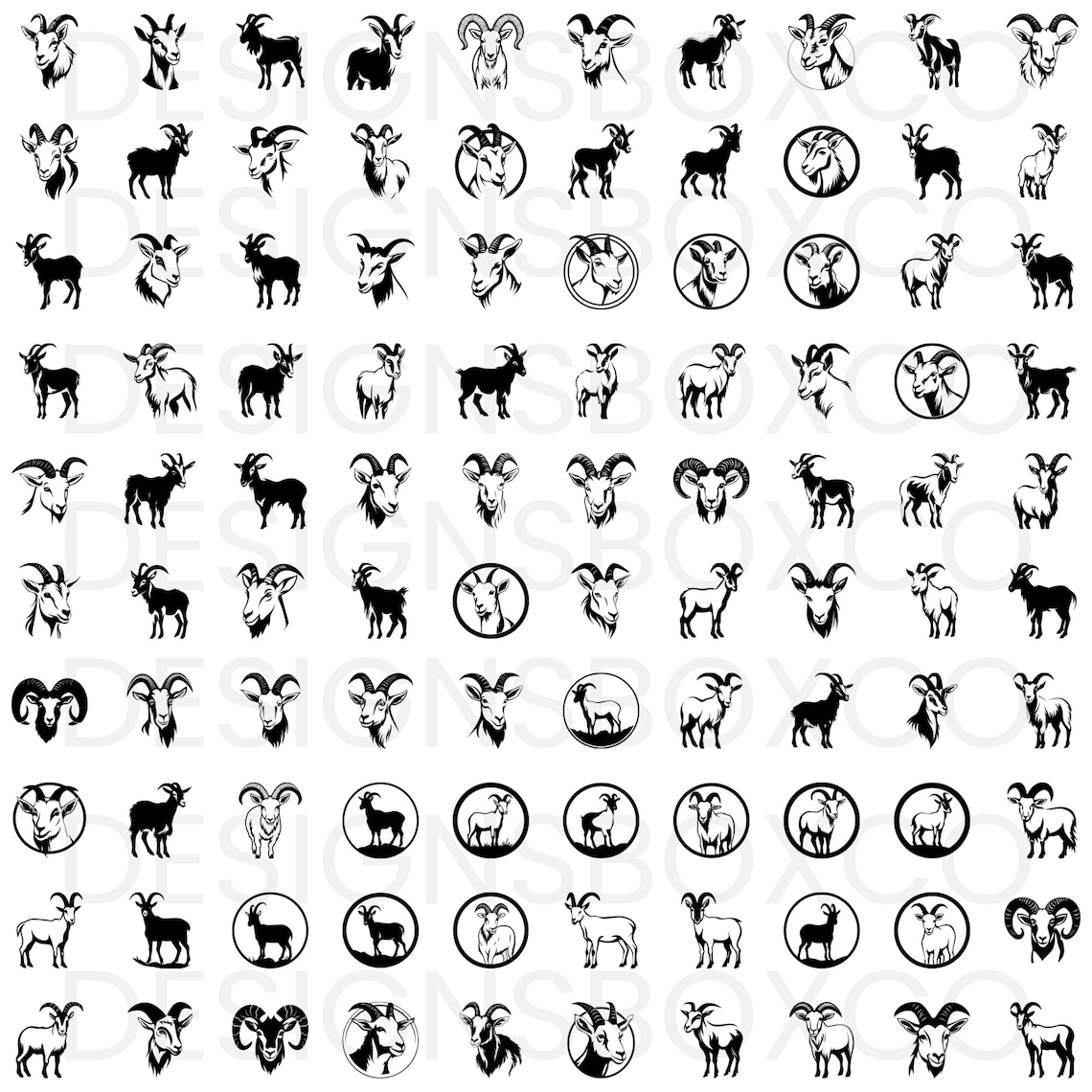 Goat SVG Bundle - Goat PNG Bundle - Goat Clipart - Goat SVG Cut Files ...