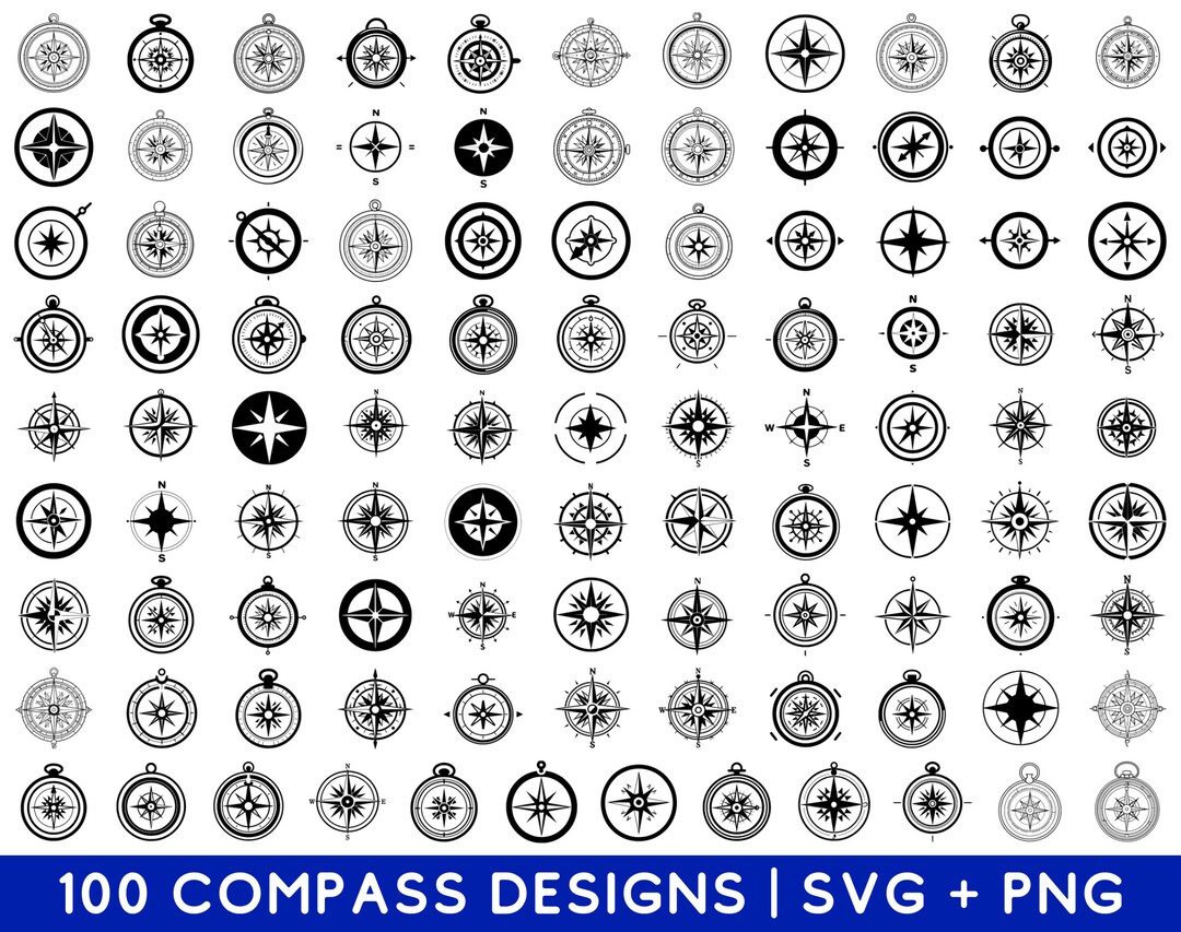 Compass SVG Bundle Compass PNG Bundle Compass Clipart Compass SVG Cut ...