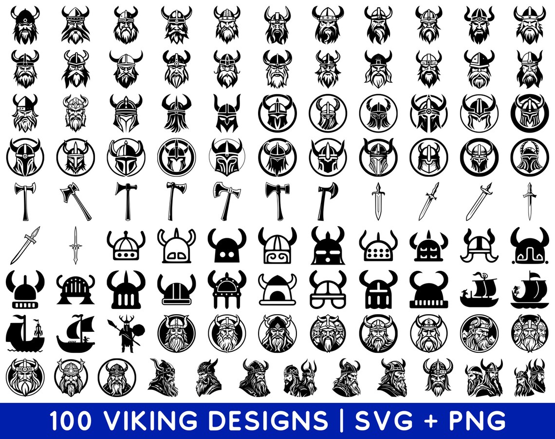 Viking SVG Bundle Viking PNG Bundle Viking Clipart Viking SVG Cut Files ...