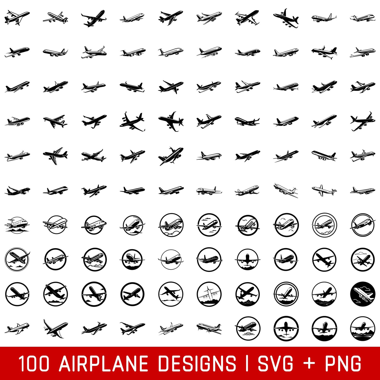 Airplane SVG Bundle Airplane PNG Bundle Airplane Clipart Airplane SVG ...