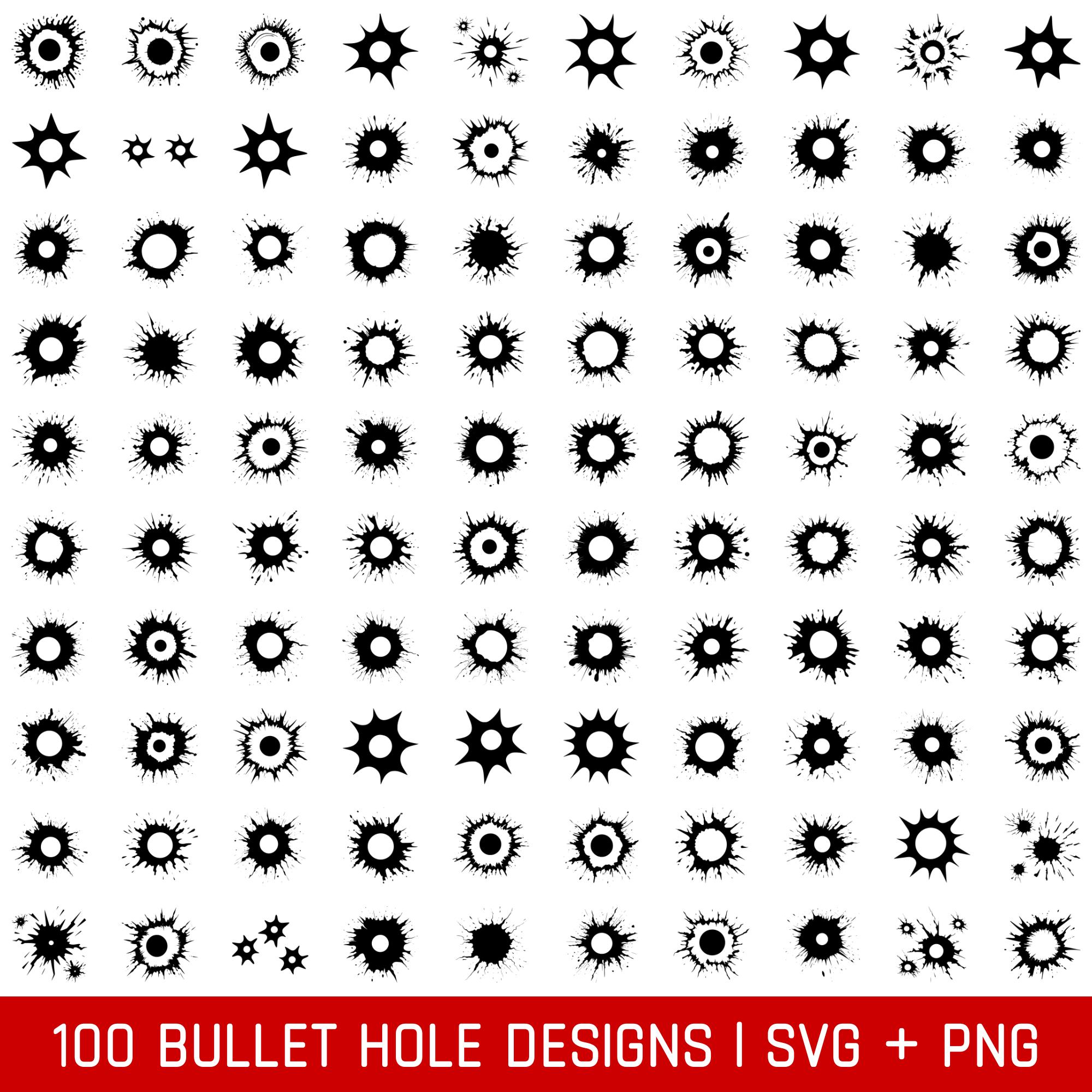 Bullet Hole SVG Bundle Bullet Hole PNG Bundle Bullet Hole Clipart ...