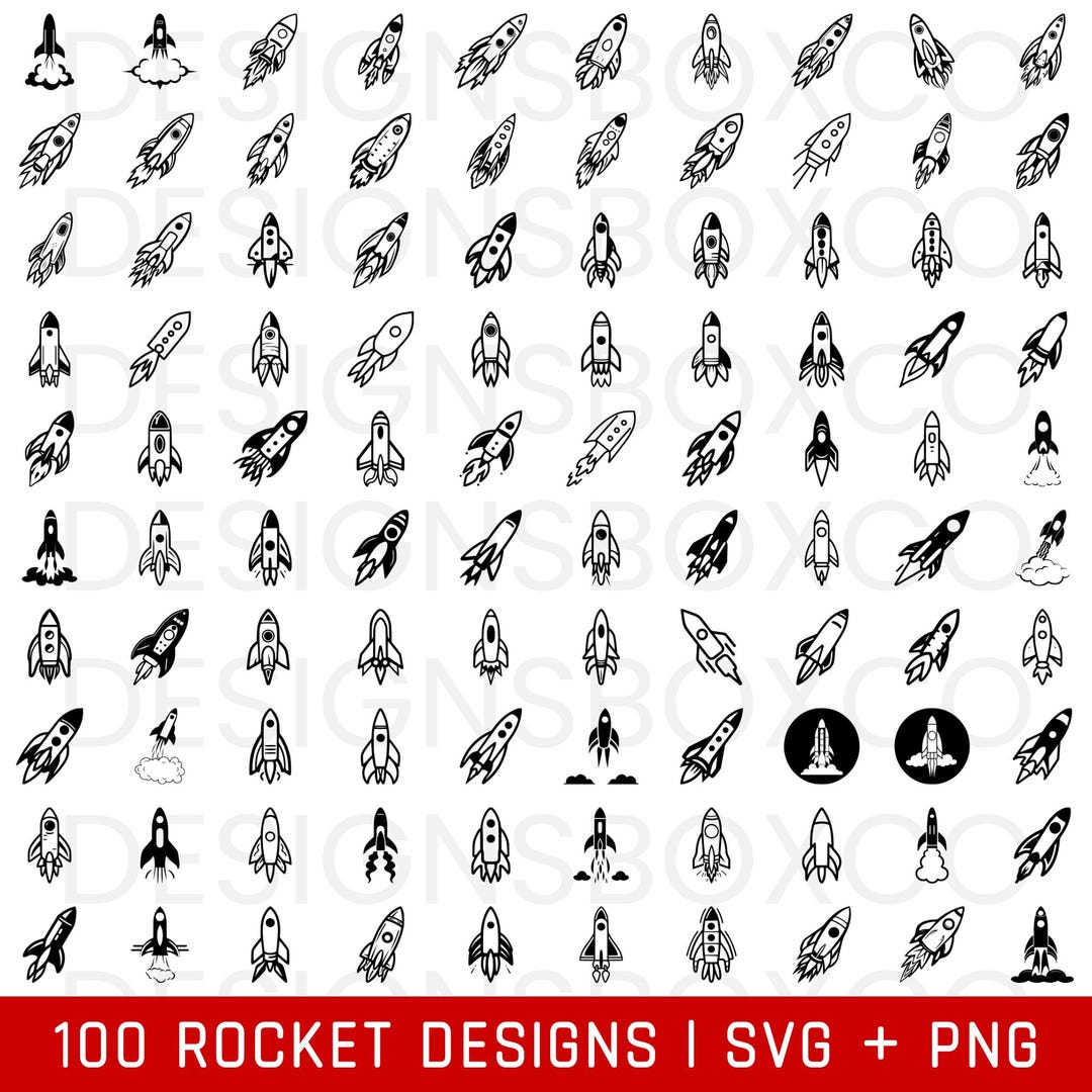 Rocket SVG Bundle - Rocket PNG Bundle - Rocket Clipart - Rocket SVG Cut ...