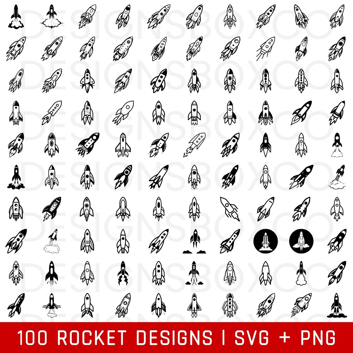 Rocket SVG Bundle - Rocket PNG Bundle - Rocket Clipart - Rocket SVG Cut ...