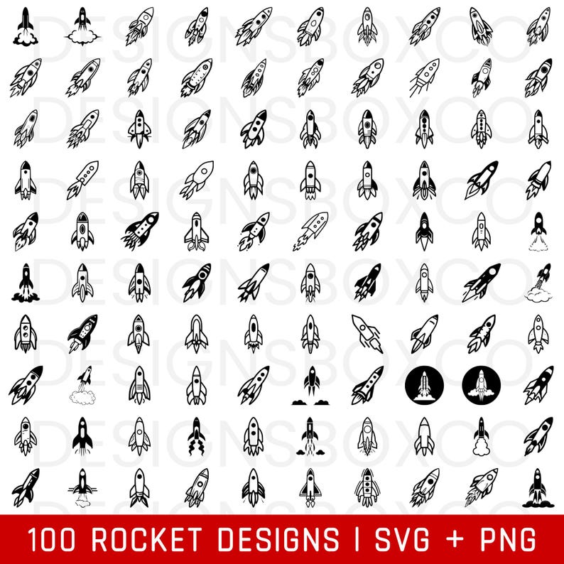 Rocket SVG Bundle - Rocket PNG Bundle - Rocket Clipart - Rocket SVG Cut ...