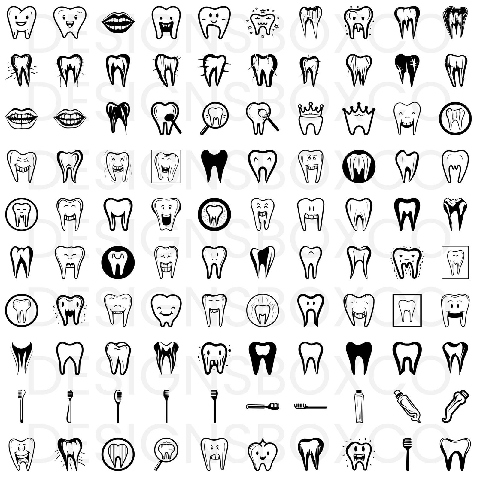 Tooth SVG Bundle - Tooth PNG Bundle - Tooth Clipart - Tooth SVG Cut ...