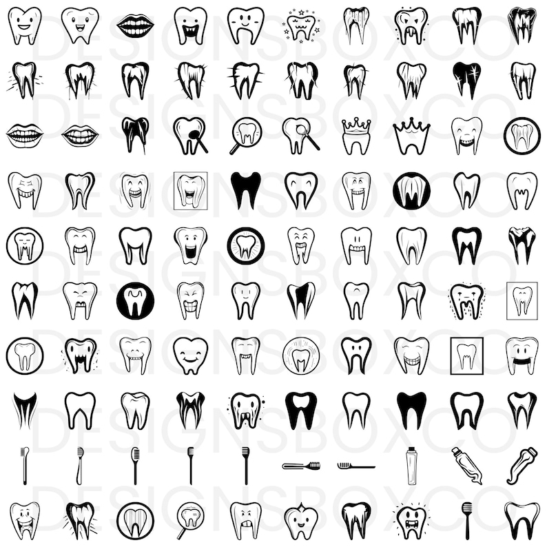 Tooth SVG Bundle - Tooth PNG Bundle - Tooth Clipart - Tooth SVG Cut ...