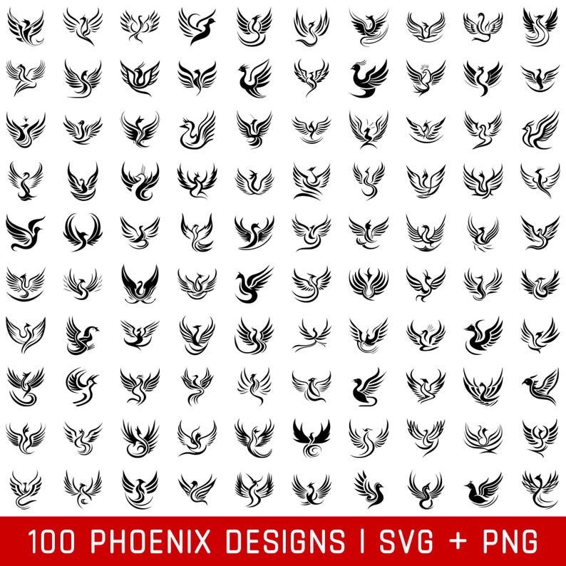 Phoenix SVG Bundle Phoenix PNG Bundle Phoenix Clipart Phoenix SVG Cut ...