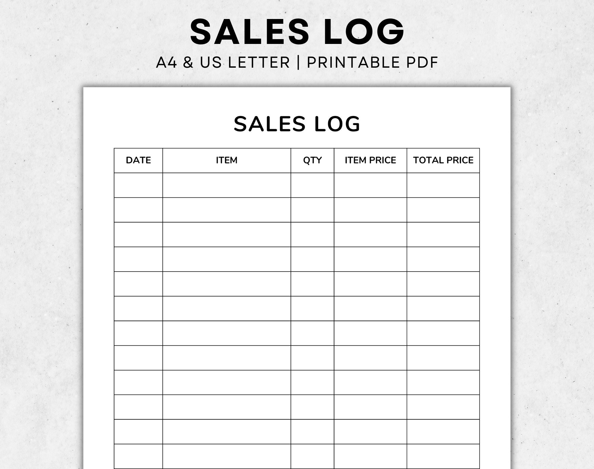 Sales Tracker Printable Sales Profit Tracker Profits Log Book Order ...