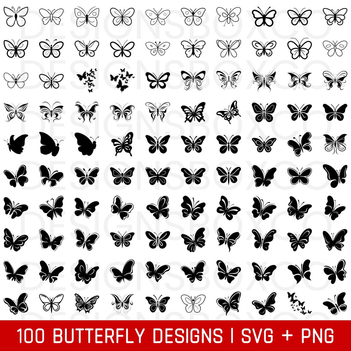 Butterfly SVG Bundle - Butterfly PNG Bundle - Butterfly Clipart ...