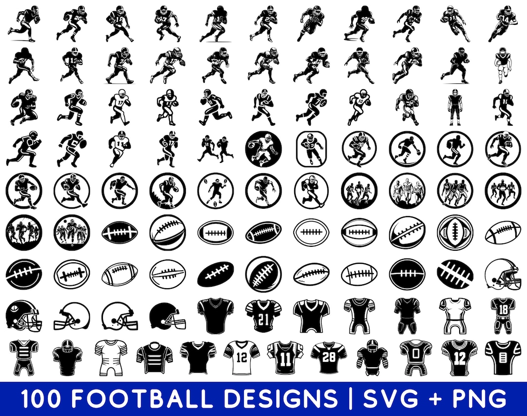 Football SVG Bundle Football PNG Bundle Football Clipart Football Cut ...