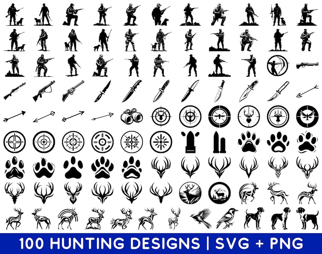 Hunting SVG Bundle Hunting PNG Bundle Hunting Clipart Hunting SVG Cut ...