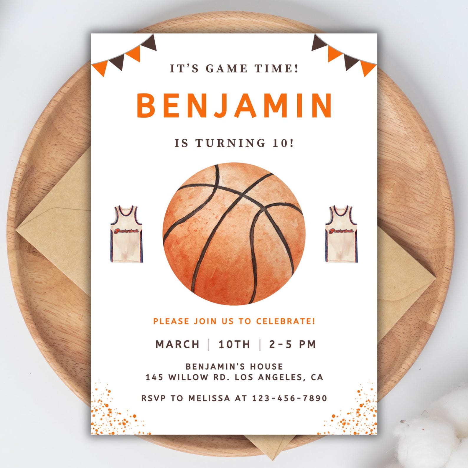 Editable Basketball Birthday Invitation, Basketball Birthday Party ...