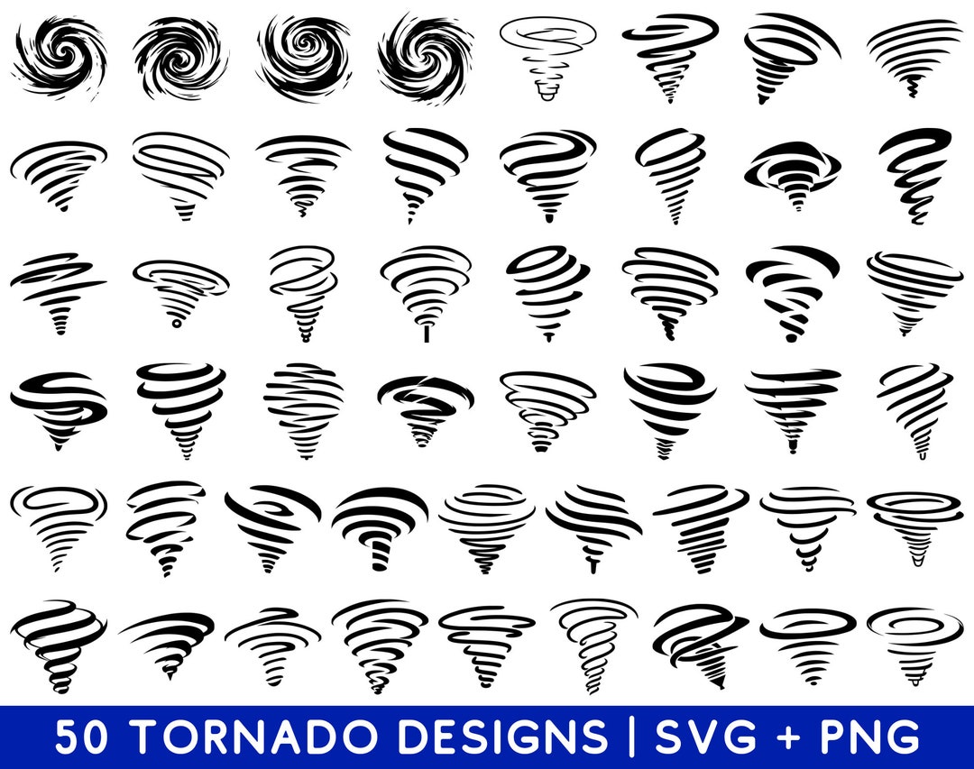 Tornado SVG Bundle Tornado PNG Bundle Tornado Clipart Tornado SVG Cut ...