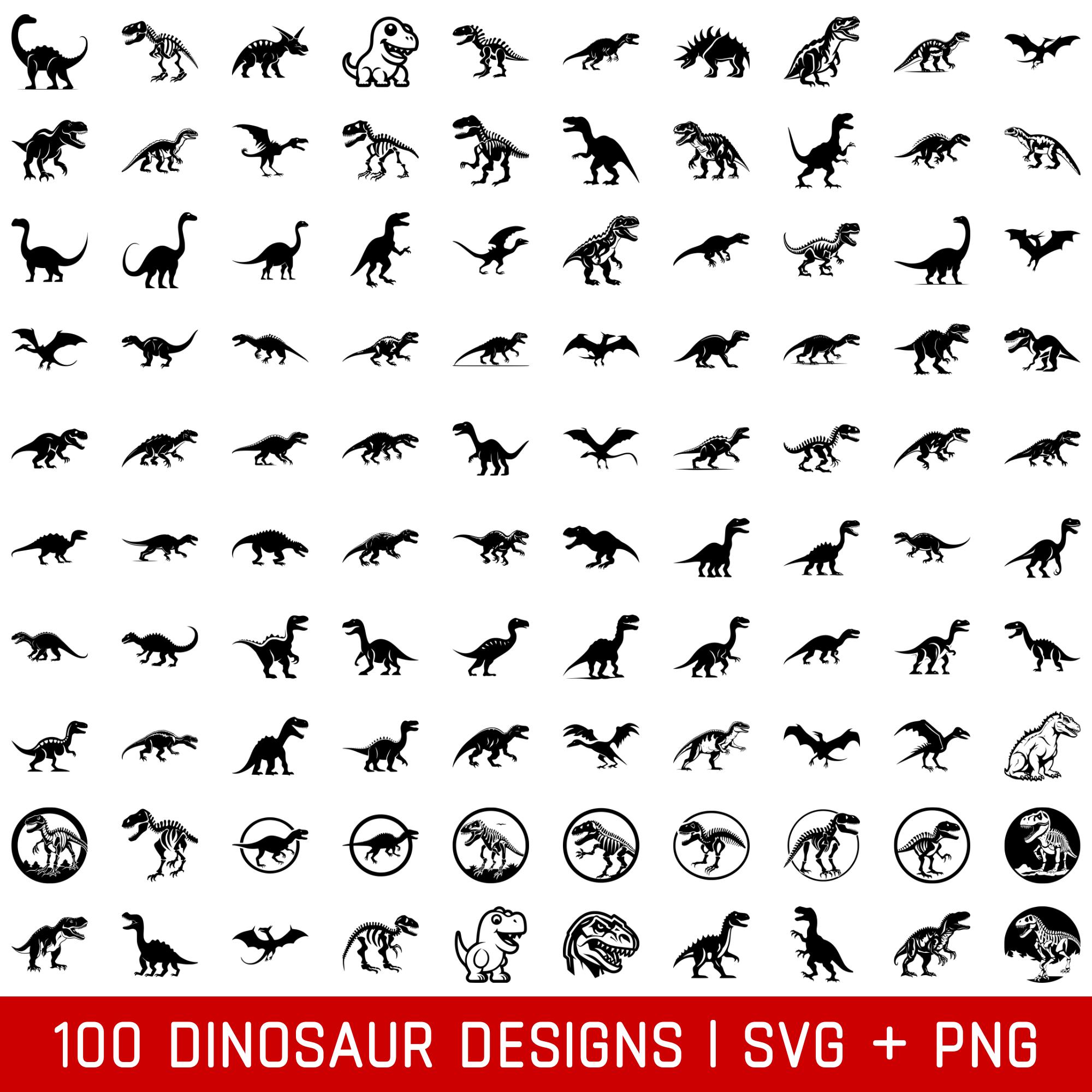 Dinosaur SVG Bundle Dinosaur PNG Bundle Dinosaur Clipart Dinosaur SVG ...