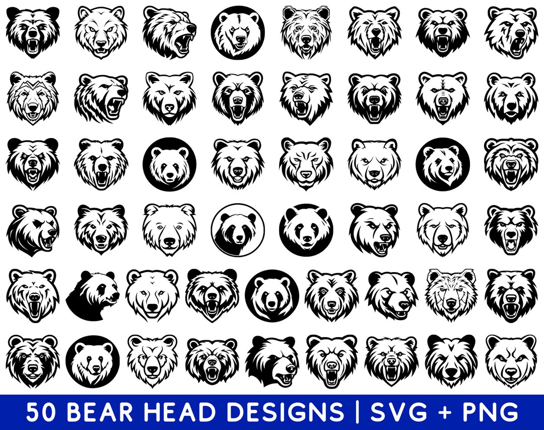 Bear SVG Bundle Bear PNG Bundle Bear Clipart Bear SVG Cut Files for ...