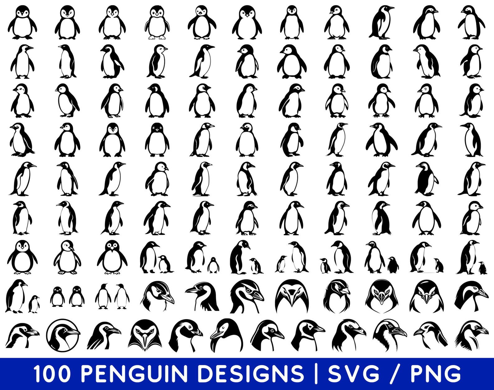 Penguin SVG Bundle Penguin PNG Bundle Penguin Clipart Penguin SVG Cut ...