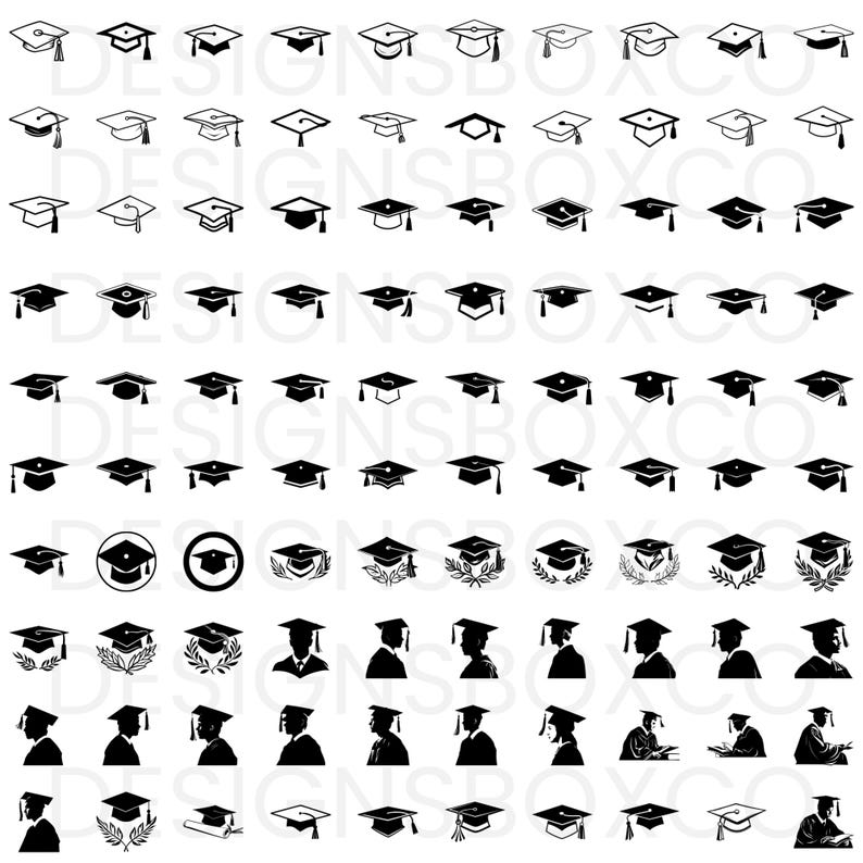 Graduation Cap SVG Bundle - Graduation Cap PNG Bundle - Graduation Cap ...