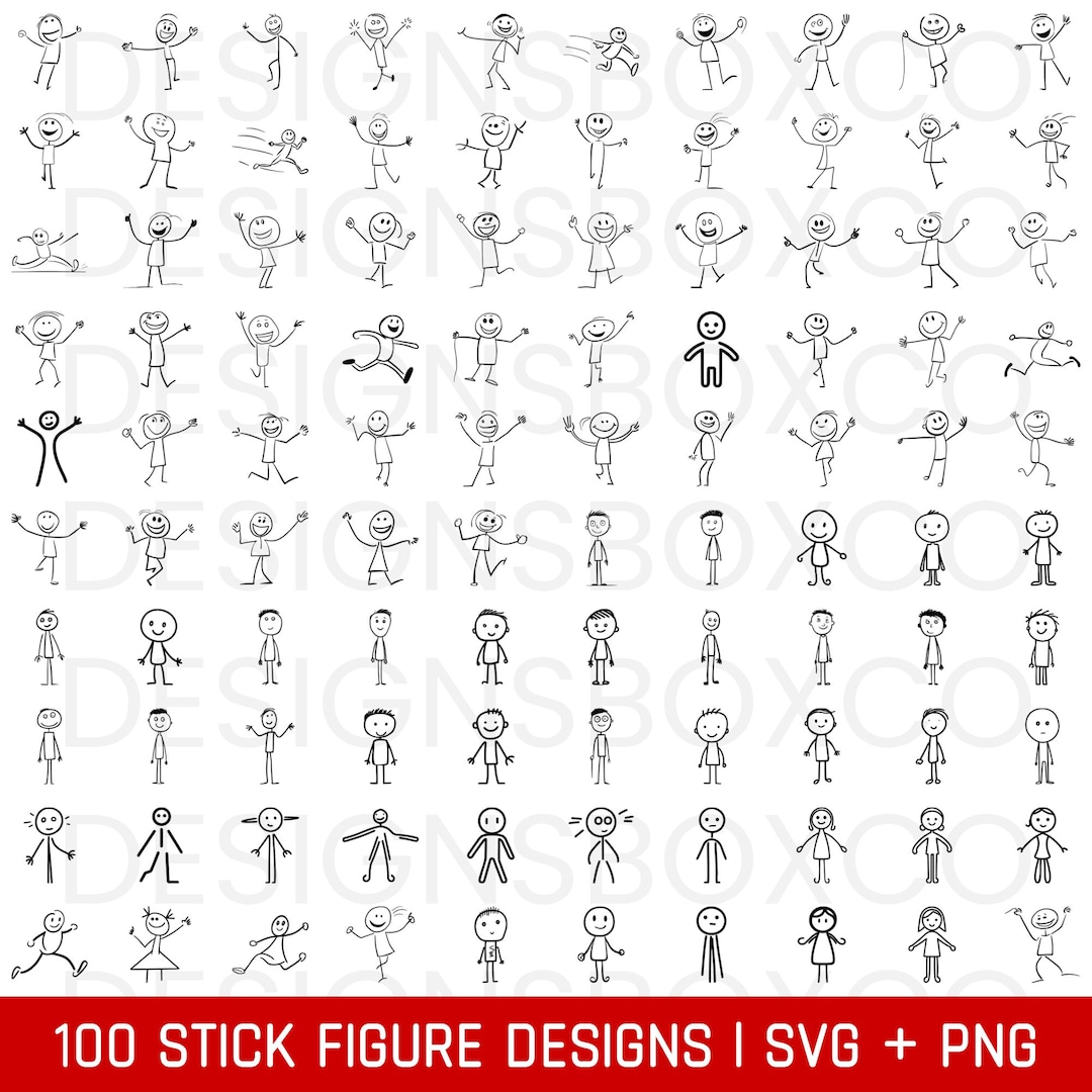 Stick Figures SVG Bundle - Stick Figures PNG Bundle - Stick Figures ...