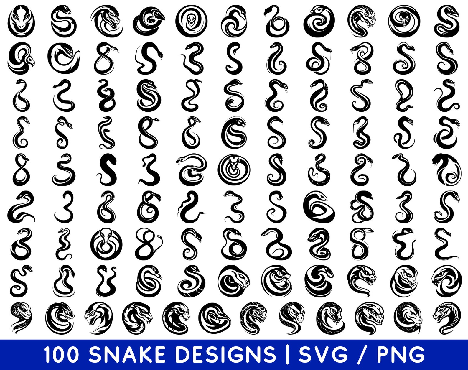 Snake SVG Bundle Snake PNG Bundle Snake Clipart Snake SVG Cut Files for ...