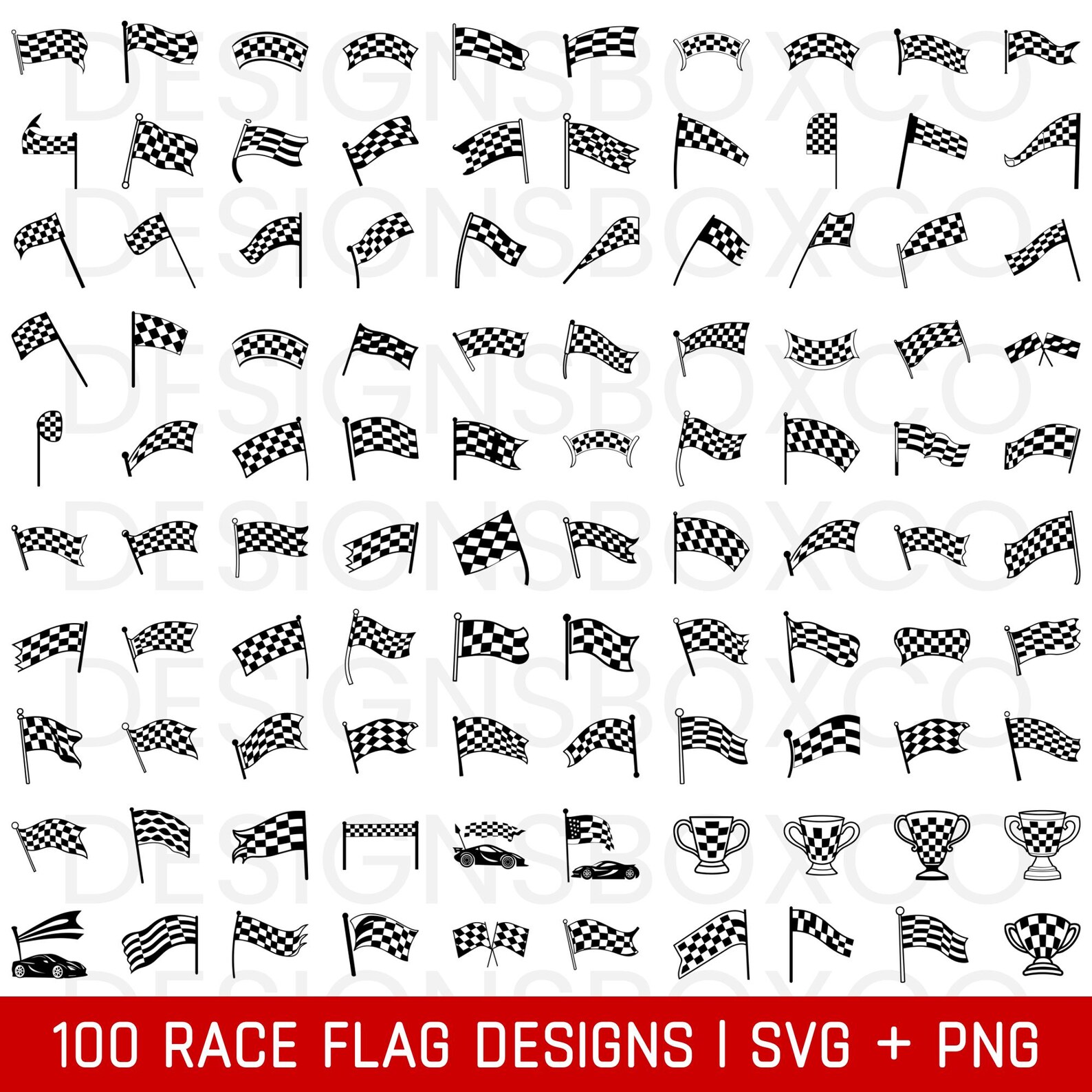 Race Flag SVG Bundle - Race Flag PNG Bundle - Race Flag Clipart - Race Flag SVG Cut Files for ...