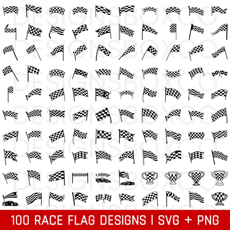 Race Flag SVG Bundle - Race Flag PNG Bundle - Race Flag Clipart - Race ...
