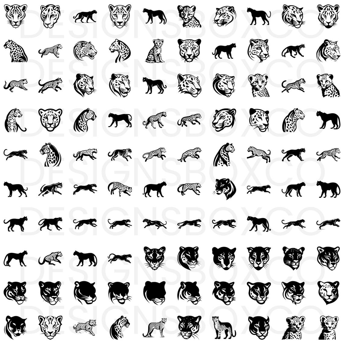 Cheetah SVG Bundle - Cheetah PNG Bundle - Cheetah Clipart - Cheetah SVG ...
