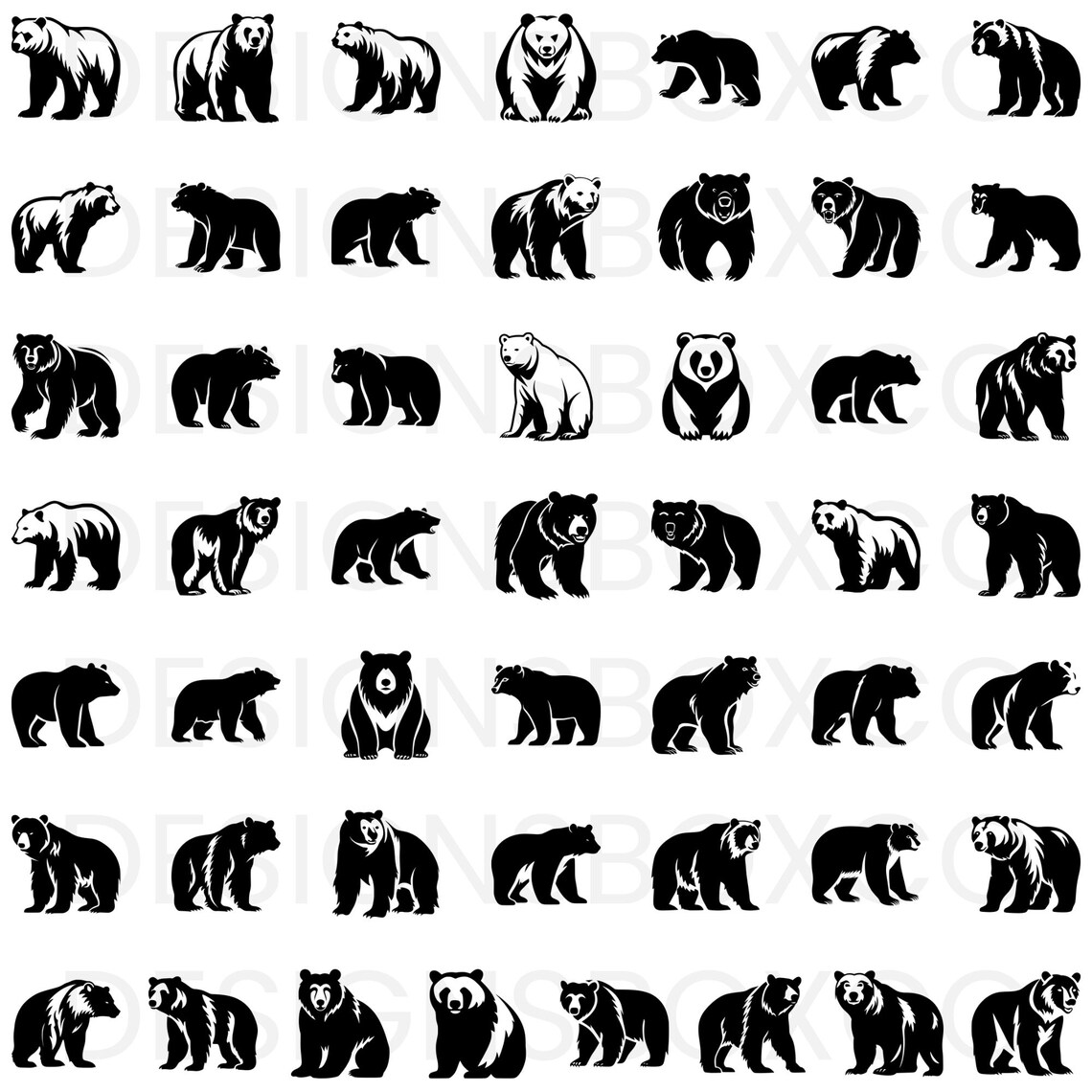Bear SVG Bundle - Bear PNG Bundle - Bear Clipart - Bear SVG Cut Files ...