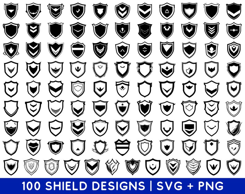 Shield SVG Bundle Shield PNG Bundle Shield Clipart Shield SVG Cut Files ...