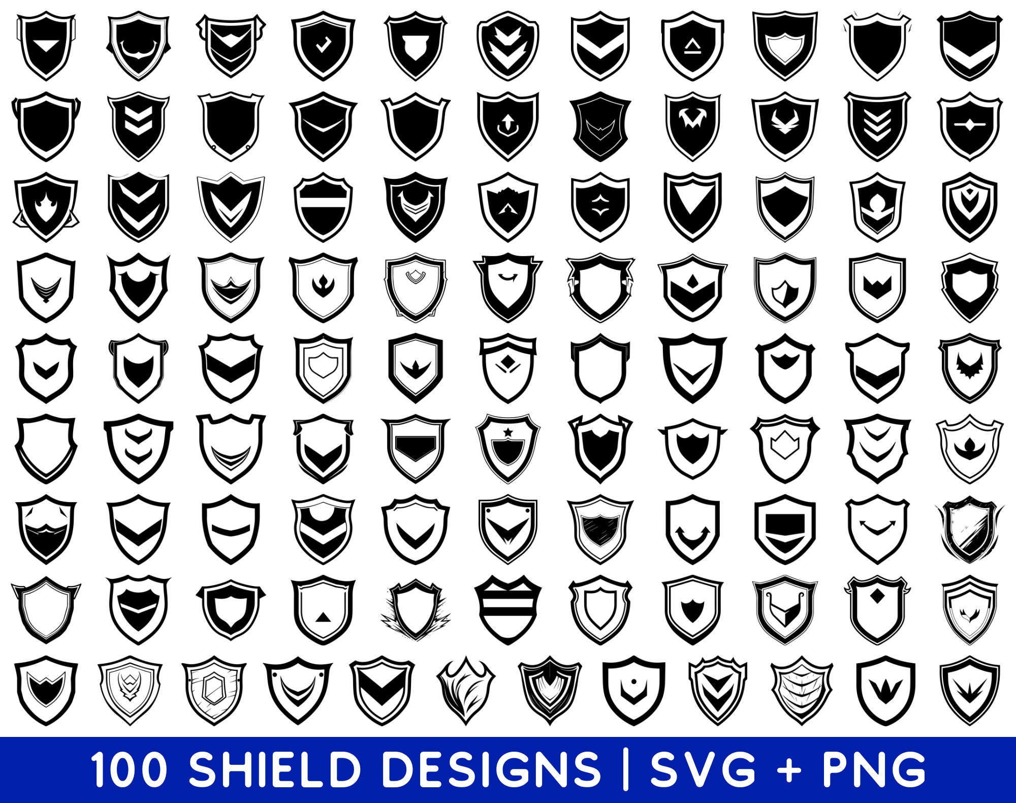 Shield SVG Bundle Shield PNG Bundle Shield Clipart Shield SVG Cut Files ...