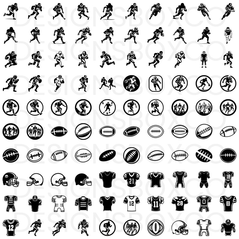 Football SVG Bundle - Football PNG Bundle - Football Clipart - Football ...